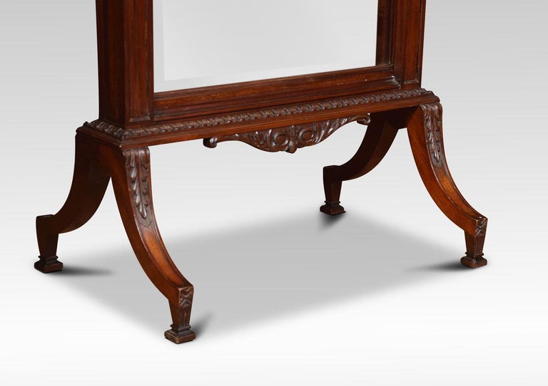 Adam Revival Mahogany Fire Screen For Sale at 1stDibs