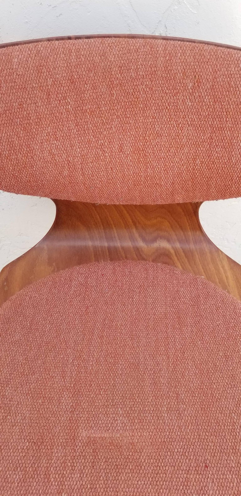 Adam Stegner Plywood and Chrome Stacking Dining Chairs at 1stDibs