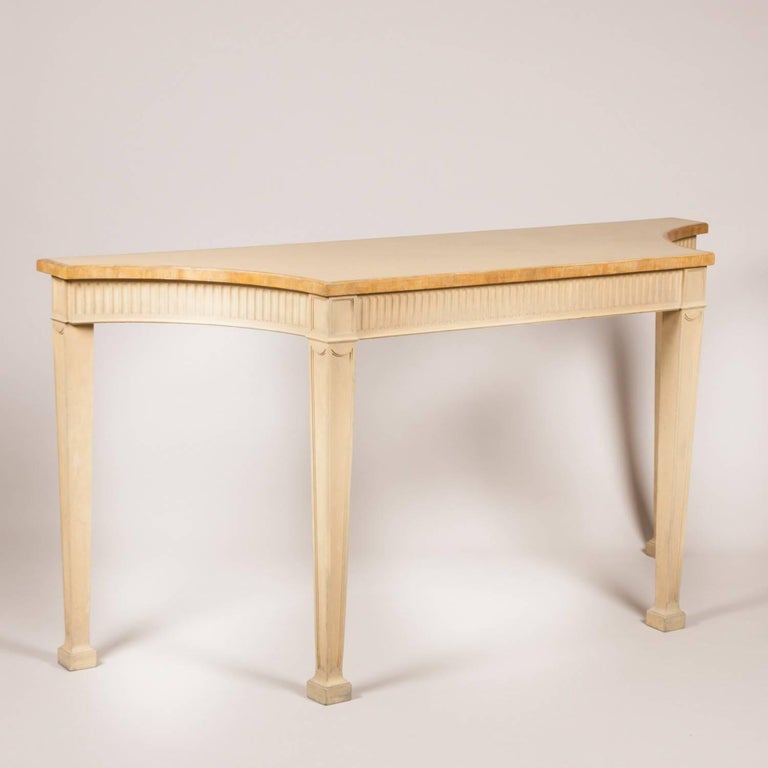 Adam Style Painted Side Table For Sale at 1stDibs