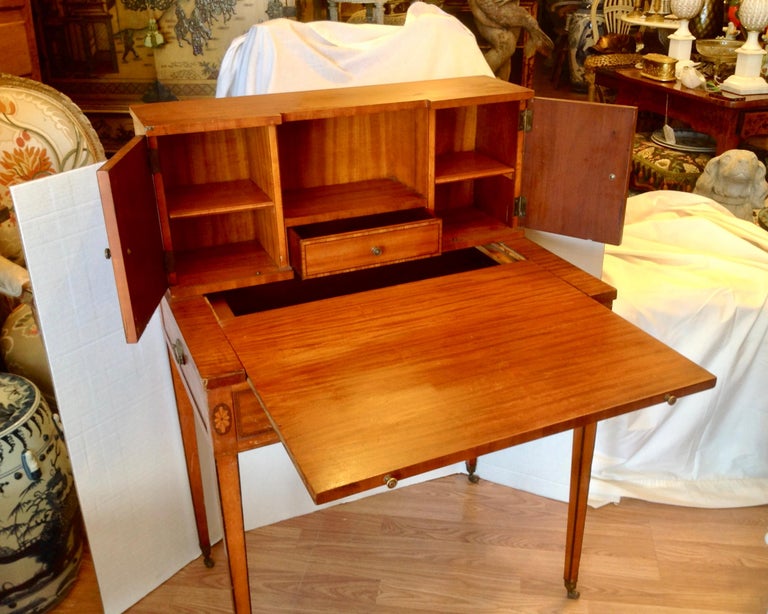 Adam Style Satinwood Desk at 1stDibs