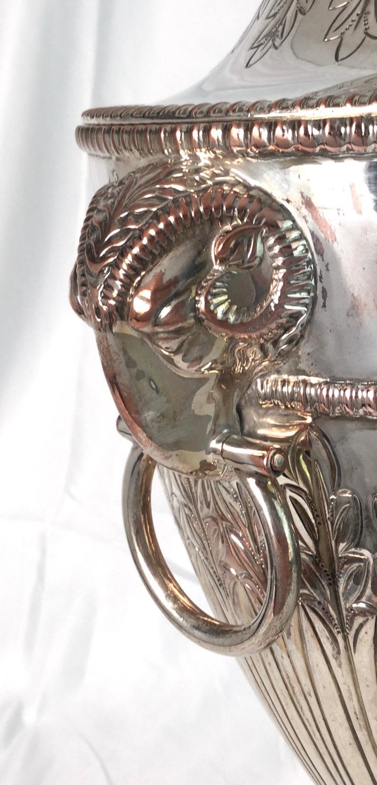 Adam Style Silver on Copper Covered Unn, Ice Bucket For Sale at 1stDibs