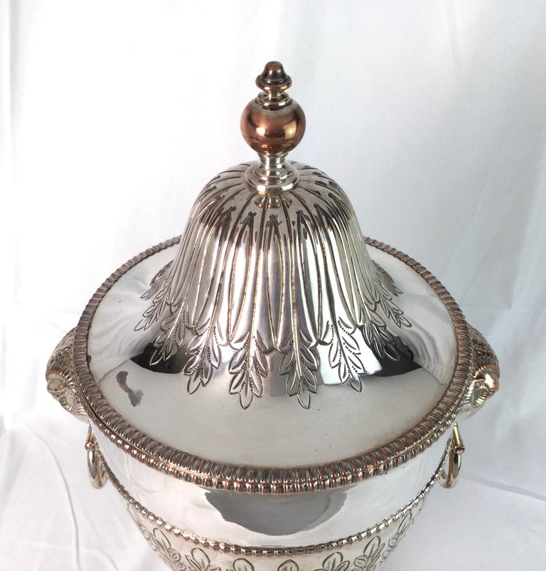 Adam Style Silver on Copper Covered Unn, Ice Bucket For Sale at 1stDibs