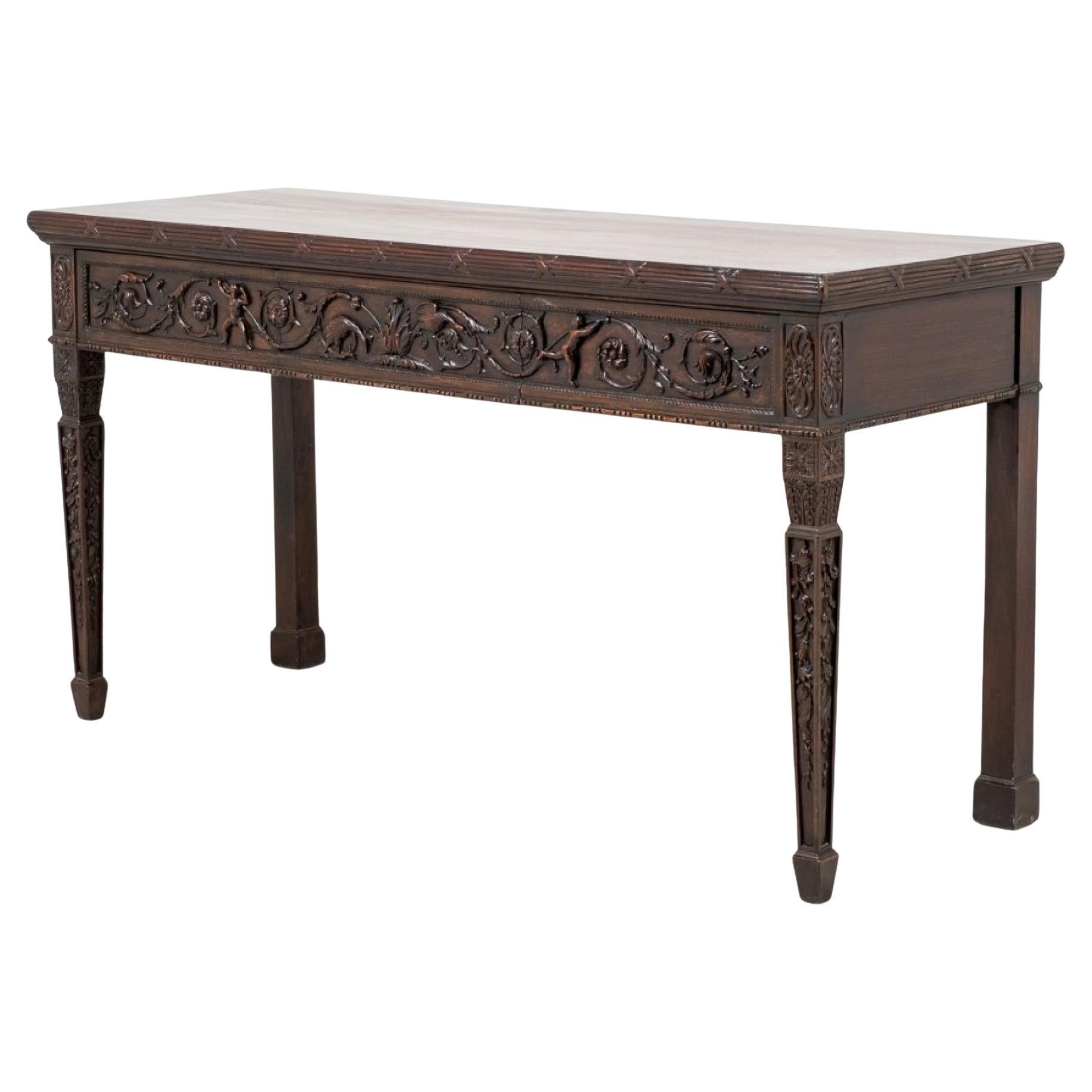Adams Console Table Satinwood Painted Top For Sale at 1stDibs