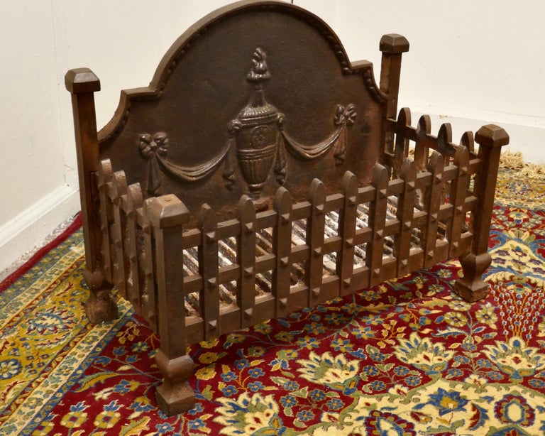 Adams Style Free Standing Fire Basket, Grate For Sale at 1stDibs