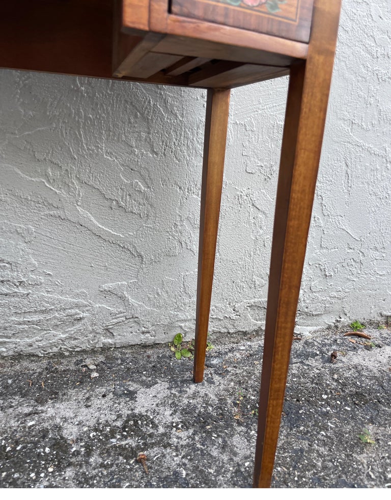 Adams Style Kneehole Side Table For Sale at 1stDibs