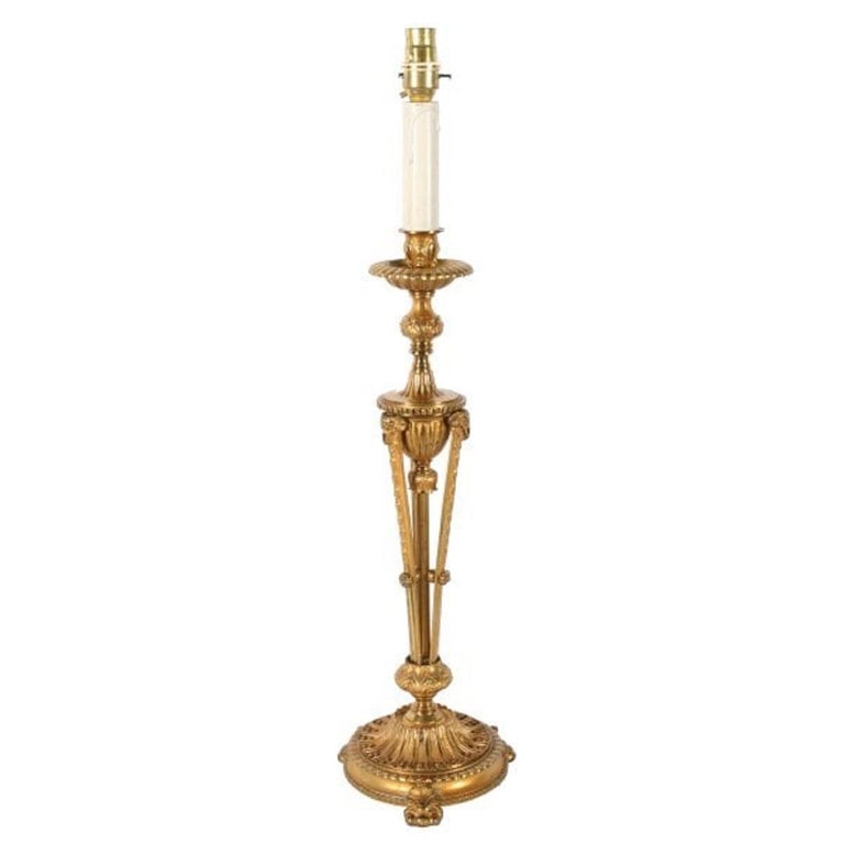 Adams Style Ormolu Table Lamp, 19th Century For Sale at 1stDibs