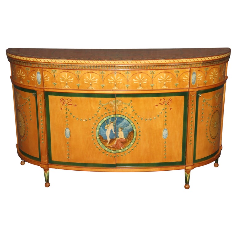 demilune buffet sideboard server