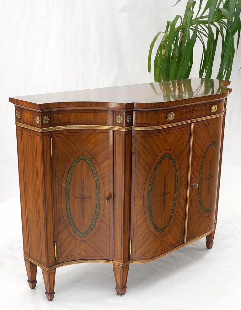 Adams Style Paint Decorated Sideboard Credenza Two Door Cabinet Satin ...