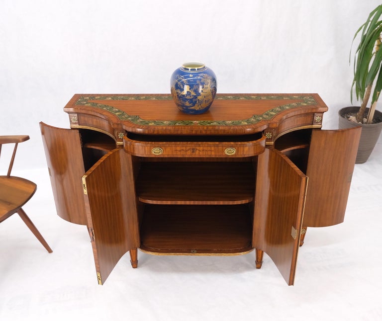 Adams Style Paint Decorated Sideboard Credenza Two Door Cabinet Satin ...