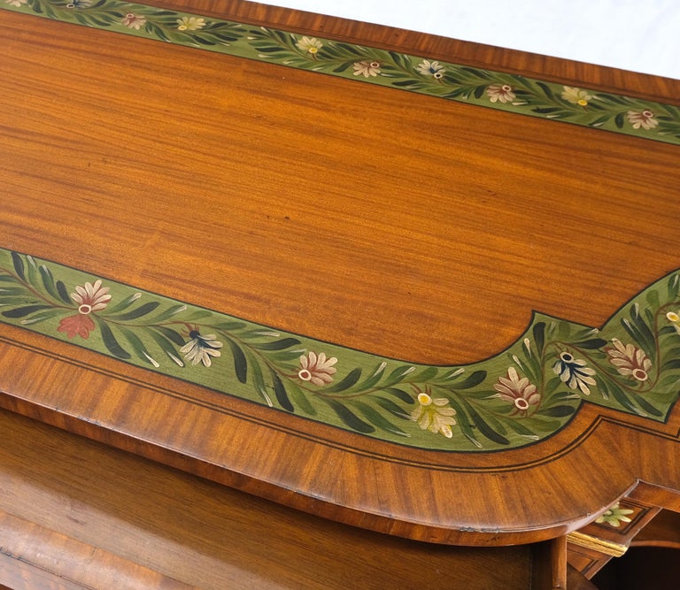 Adams Style Paint Decorated Sideboard Credenza Two Door Cabinet Satin ...