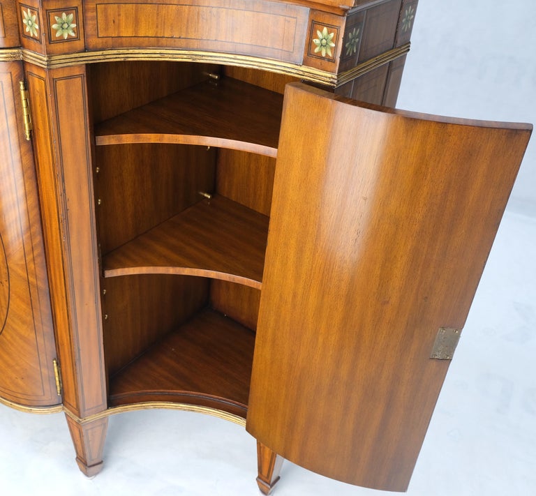 Adams Style Paint Decorated Sideboard Credenza Two Door Cabinet Satin ...