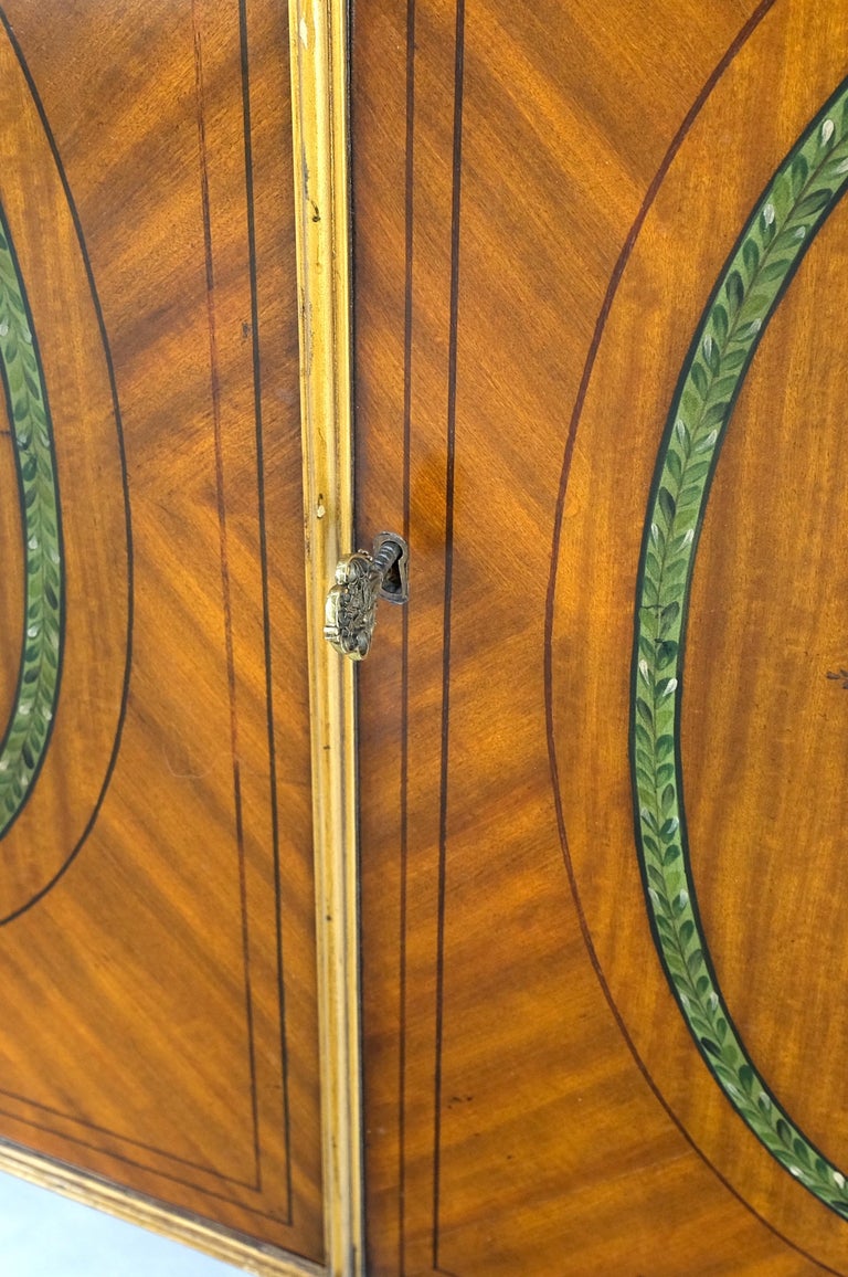 Adams Style Paint Decorated Sideboard Credenza Two Door Cabinet Satin ...