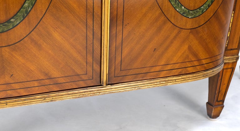 Adams Style Paint Decorated Sideboard Credenza Two Door Cabinet Satin ...