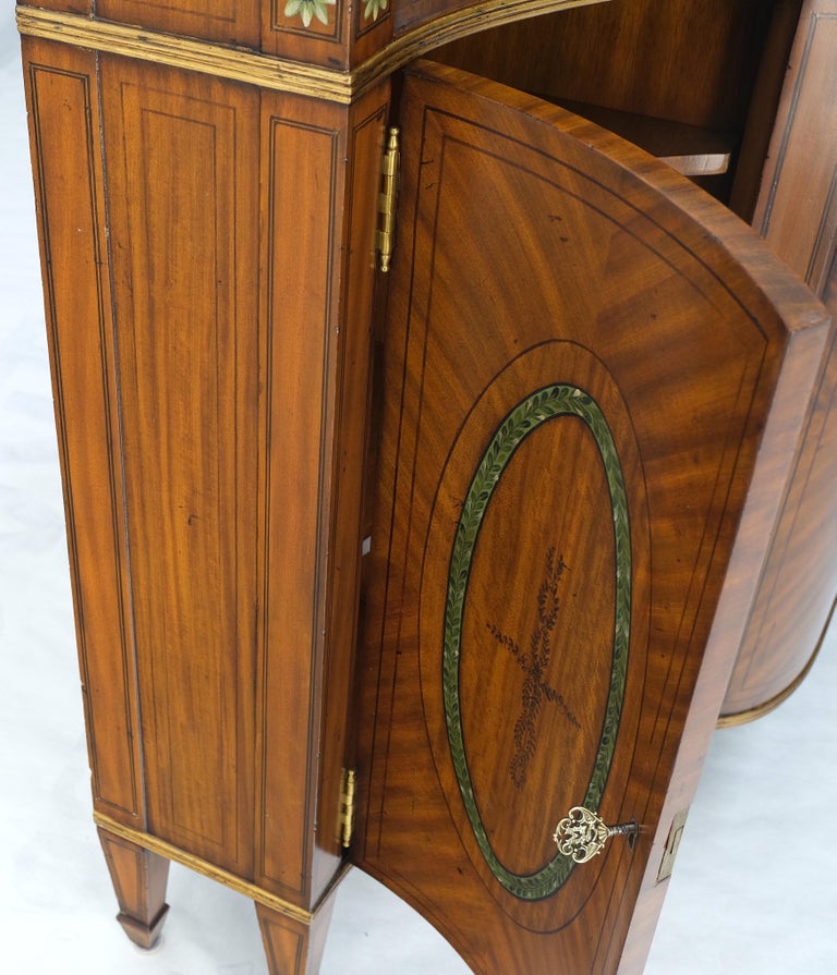 Adams Style Paint Decorated Sideboard Credenza Two Door Cabinet Satin ...