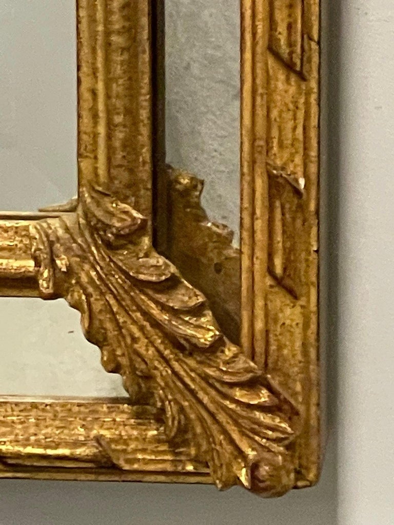 Adams Style Wall / Console / Pier Mirror, Giltwood, Floral Motif For ...
