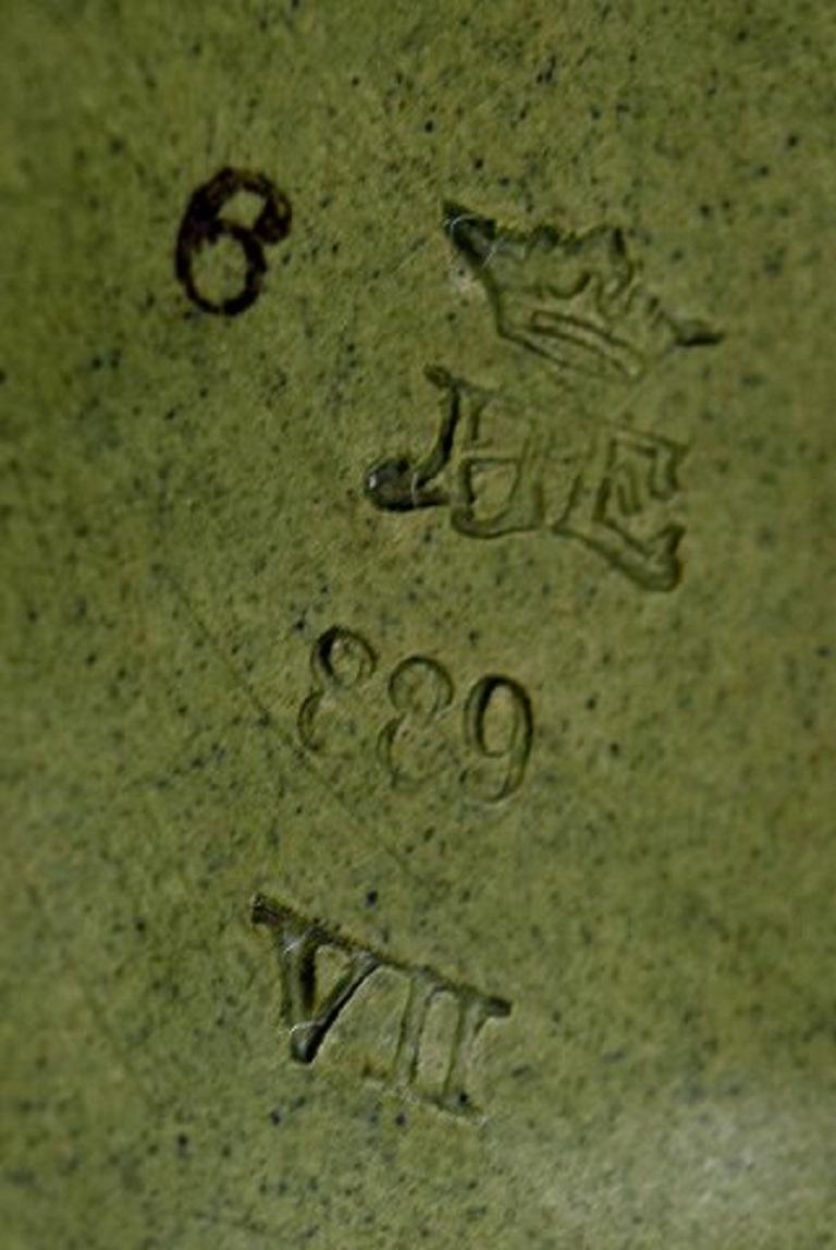 Adda Bonfils for Ipsens Enke, Jade Green Figure of Girl with Shovel at ...