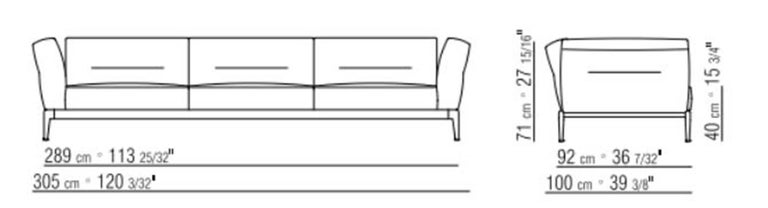 Adda Grey Fabric Sofa, by Antonio Citterio from Flexform at 1stDibs ...
