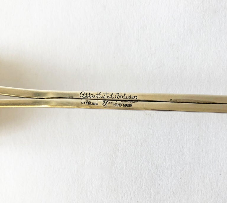 Adda Husted-Andersen Sterling Silver Rutilated Danish Modernist ...