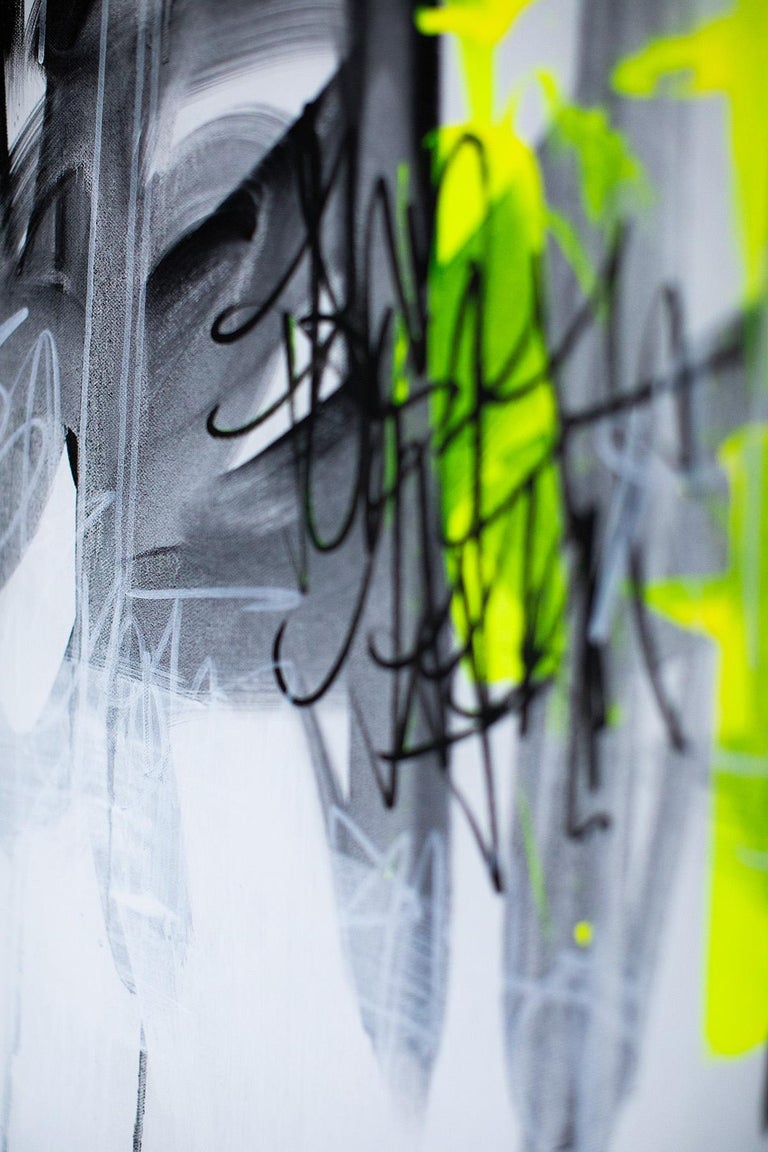 Addison Jones - Contemporary Art, Yellow Neon Painting, Graffiti Art ...