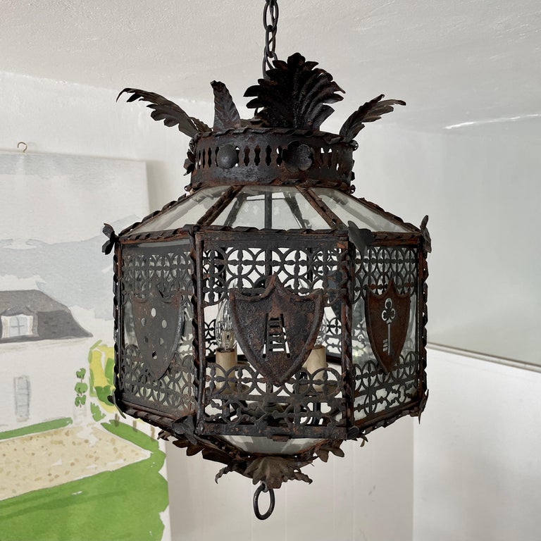 Addison Mizner Metal Ceiling Lamp For Sale at 1stDibs
