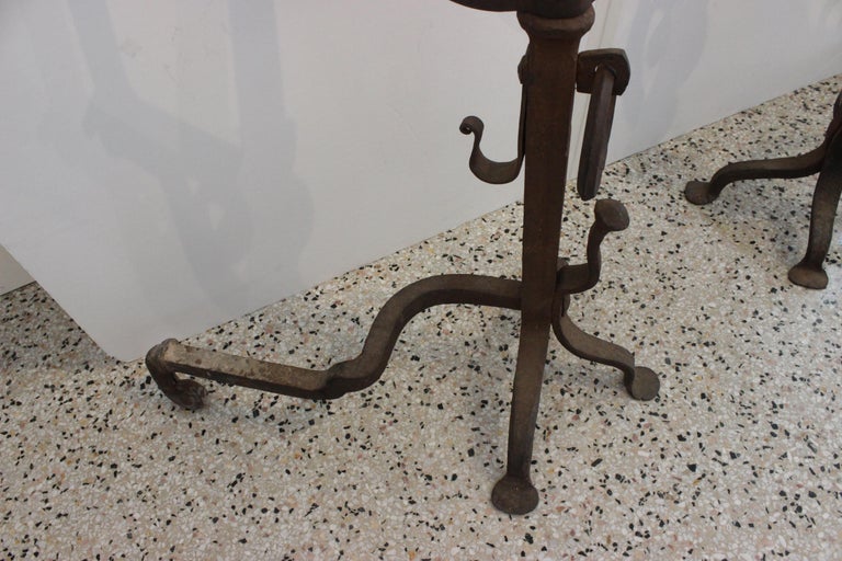 Addison Mizner Spanish Colonial Style Andirons For Sale at 1stDibs