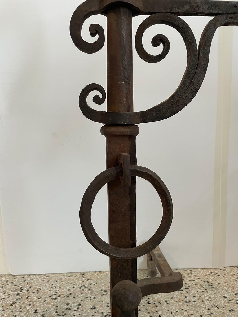 Addison Mizner Spanish Colonial Style Andirons For Sale at 1stDibs