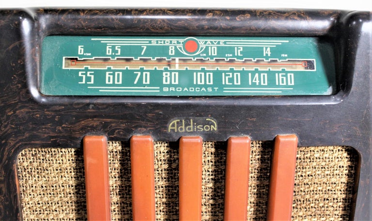 Addison Model 5D Black and Butterscotch Marbled Catalin 'Courthouse ...