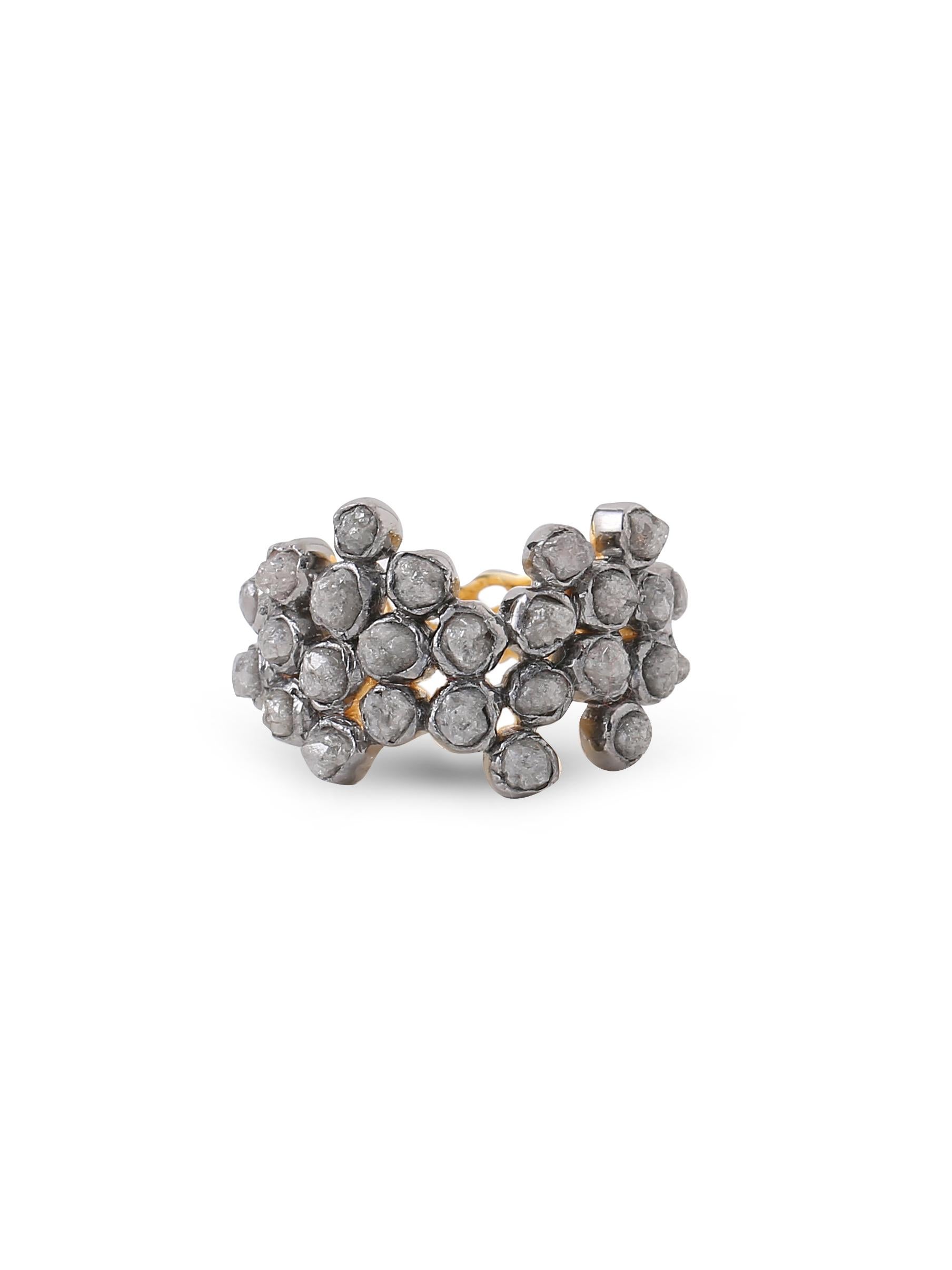 Cocktail Ring Made with Recycled Sterling Silver and Mined Diamonds For ...