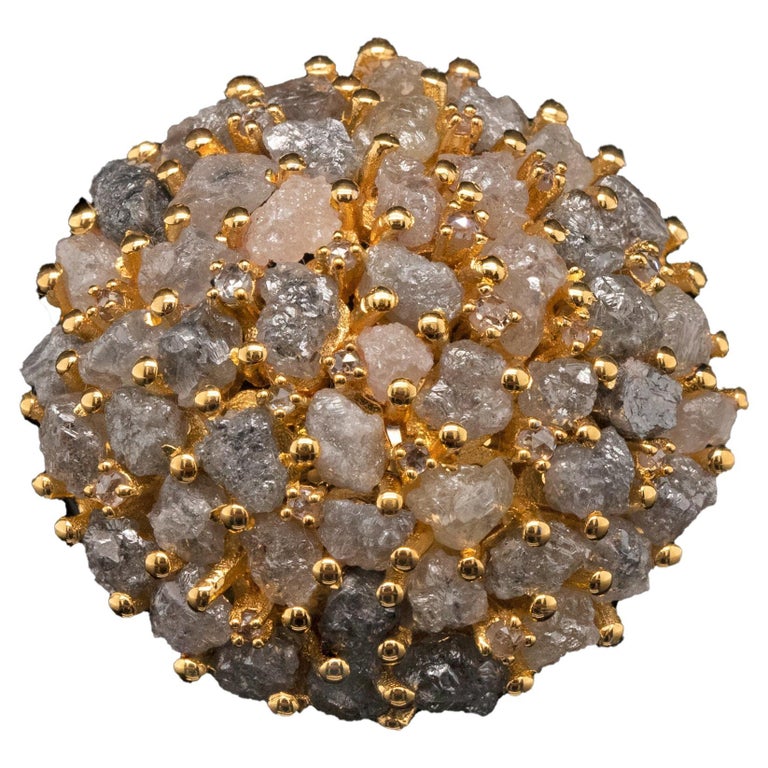 Cocktail Ring Made with Recycled Sterling Silver and Mined Diamonds For ...