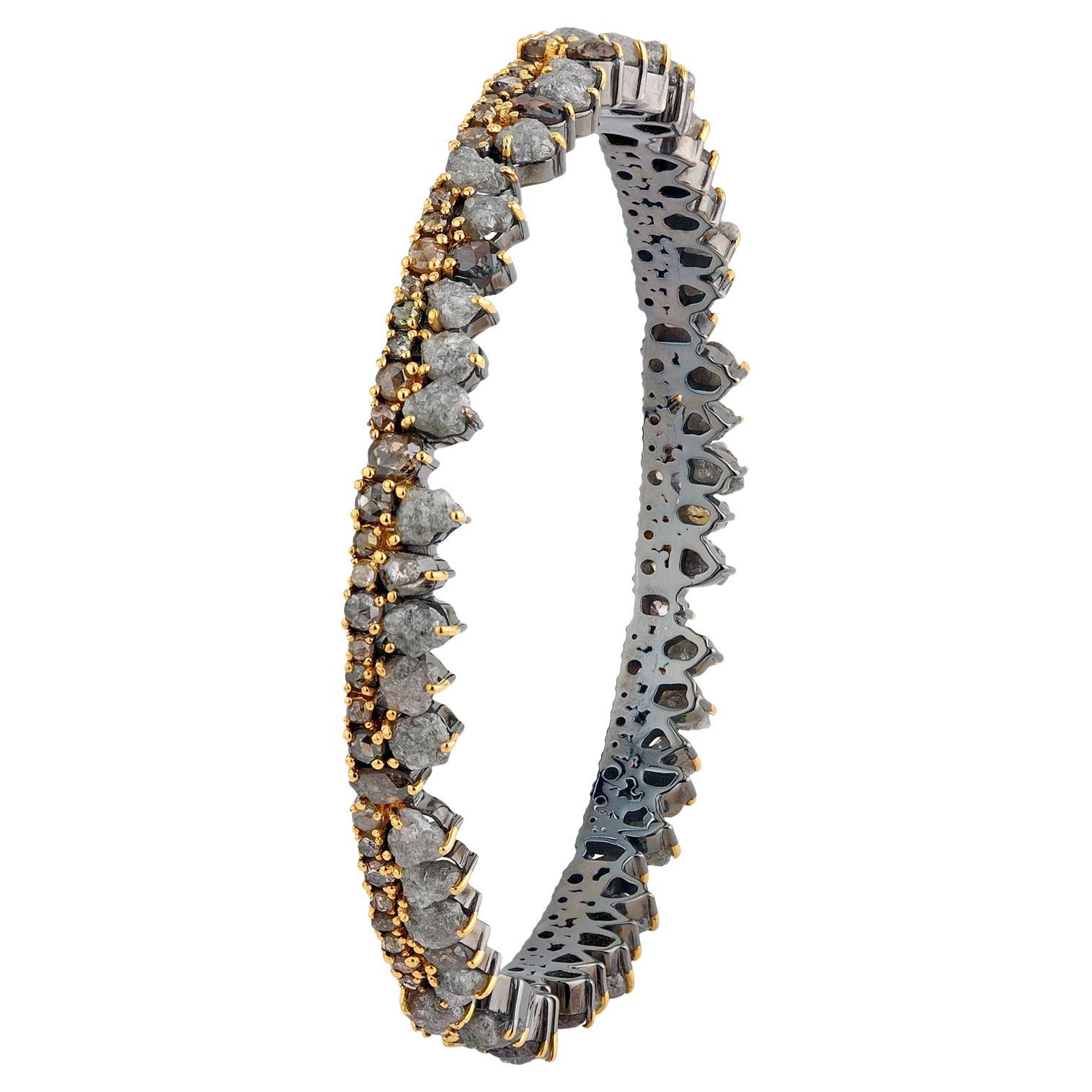 A.deitiy everyday bangle made with recycled sterling silver and mined ...