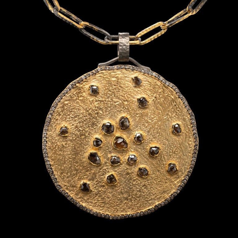 Adeitiy Malleable Universe Pendant Made with Recycled Silver, Gold ...