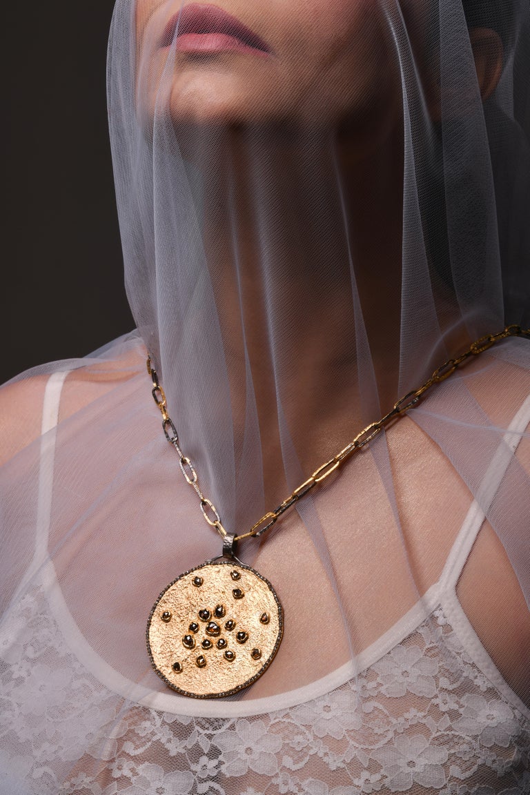 Adeitiy Malleable Universe Pendant Made with Recycled Silver, Gold ...