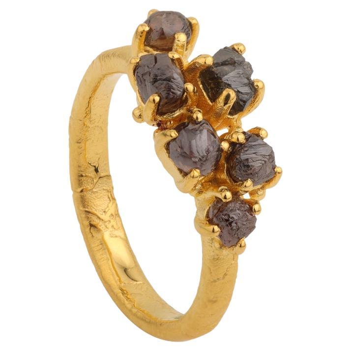 A.deitiy ring made with recycled silver, mined diamonds and 3-micron ...