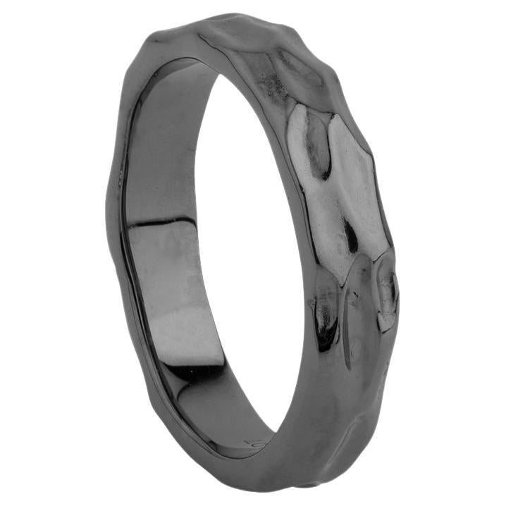 A.deitiy thin band made with recycled silver, and black rhodium plating ...