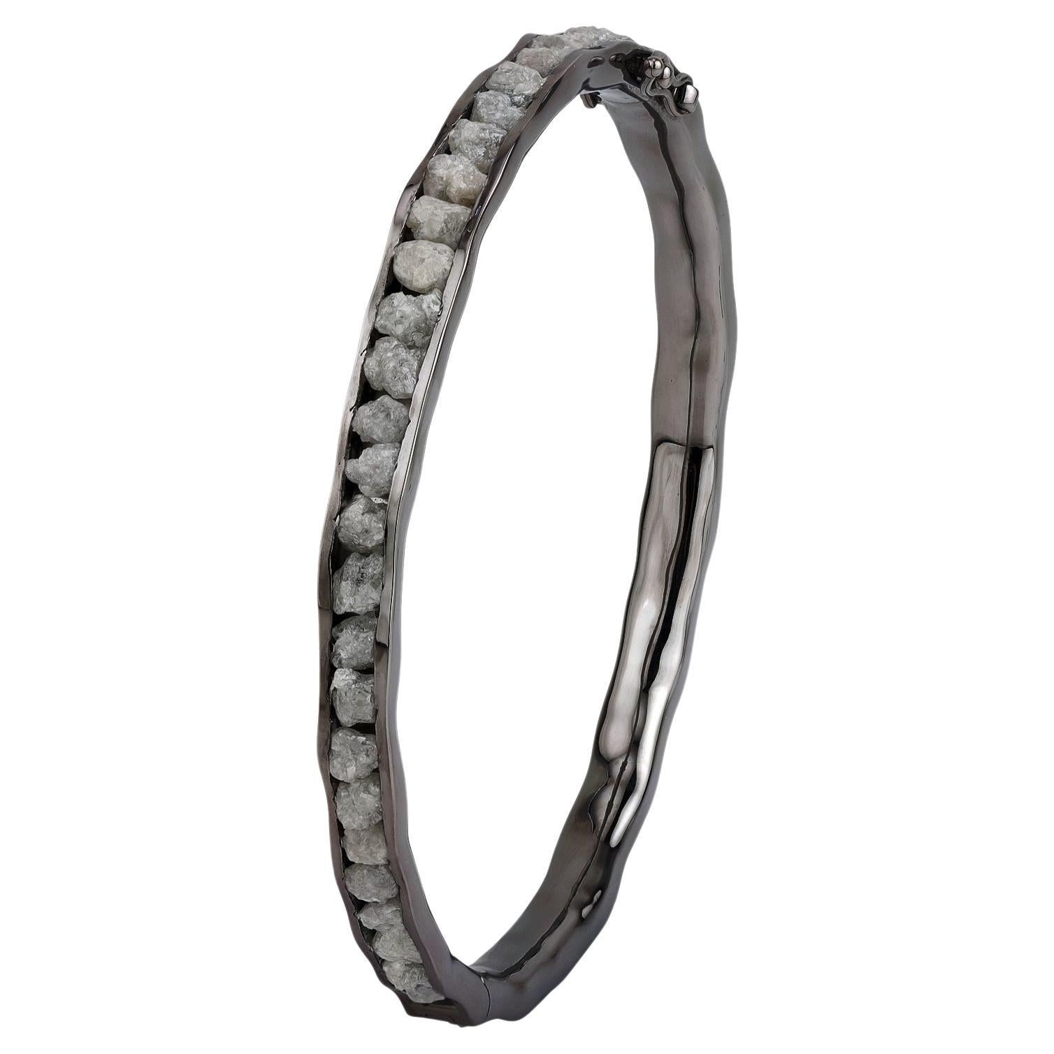 A.deitiy wedding bangle made with recycled sterling silver and mined ...