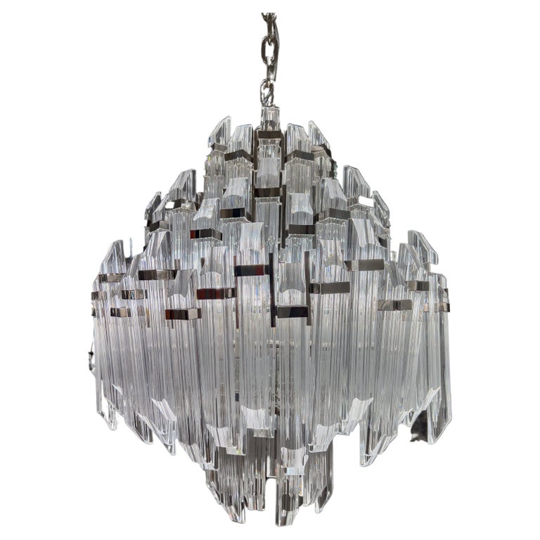 Adele Four Tier Waterfall Chandelier For Sale at 1stDibs