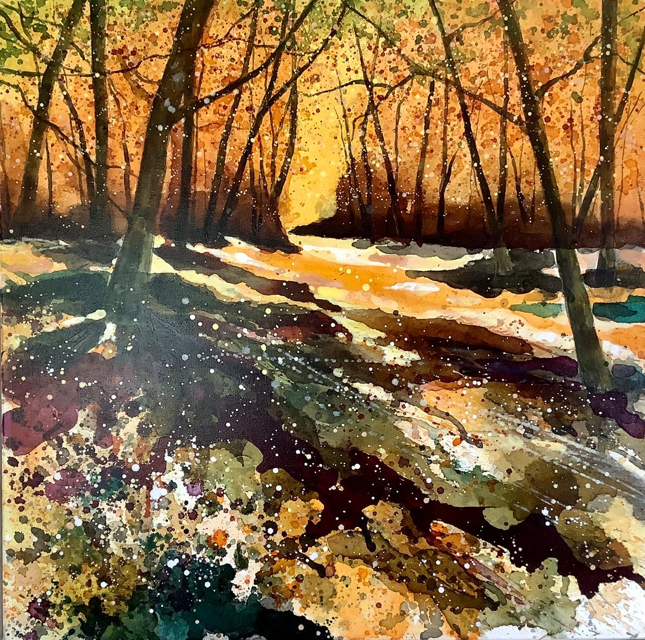 Adele Riley - Orchard Sunset by Adele Riley, Contemporary landscape ...