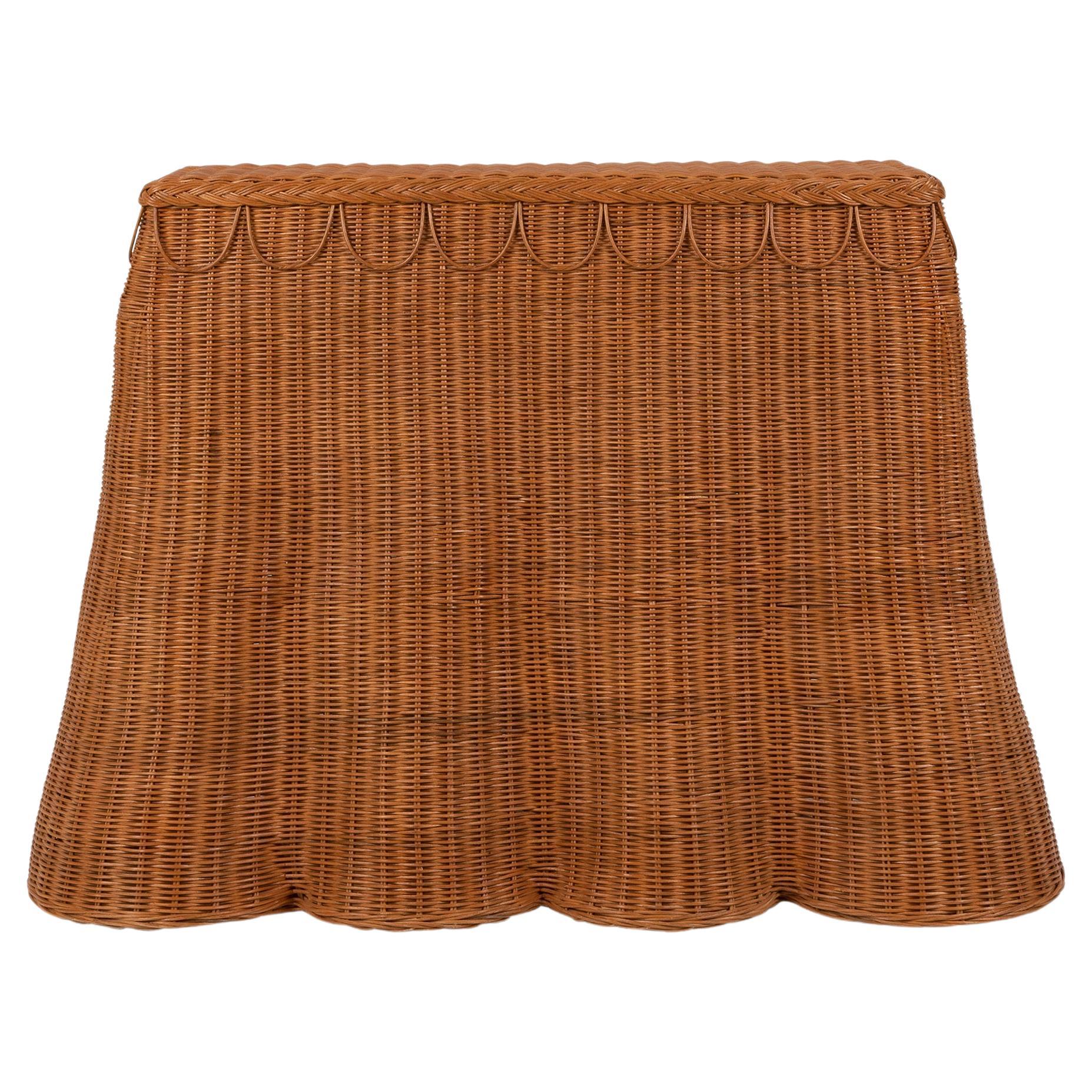 Adeline Side Table in Natural Honey Rattan, Modern furniture by Louise ...