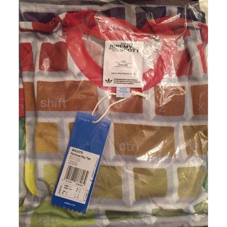 Adidas Originals Jeremy Scott Rainbow Keyboard T-shirt Long Sleeves ...