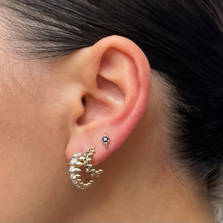 Adina Reyter One of a Kind Large Diamond Spike Dragon Hoops For Sale at ...