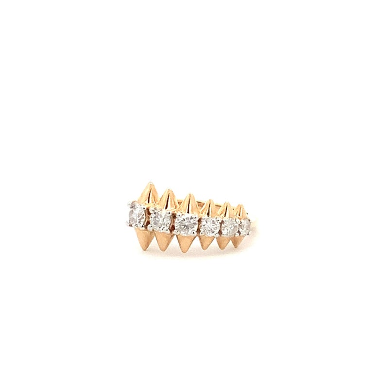 Adina Reyter One of a Kind Large Diamond Spike Graduated Dragon Ring ...