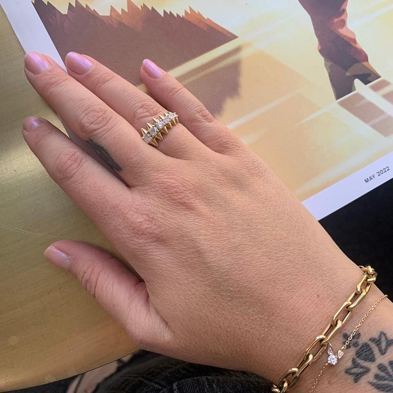 Adina Reyter One of a Kind Large Diamond Spike Graduated Dragon Ring ...