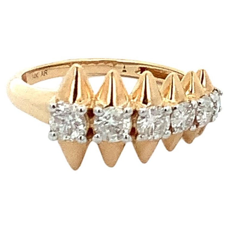Adina Reyter One of a Kind Large Diamond Spike Graduated Dragon Ring ...