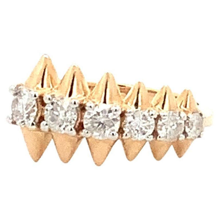 Adina Reyter One of a Kind Large Diamond Spike Graduated Dragon Ring ...