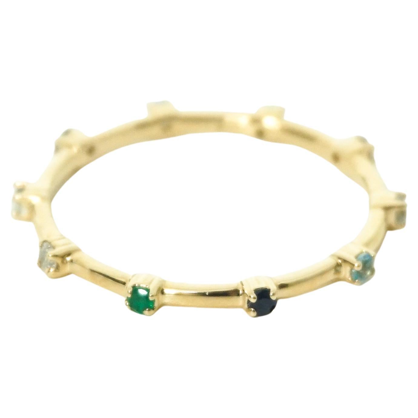 Adina Reyter One of a Kind Sapphire and Diamond Mood Ring Set For Sale ...