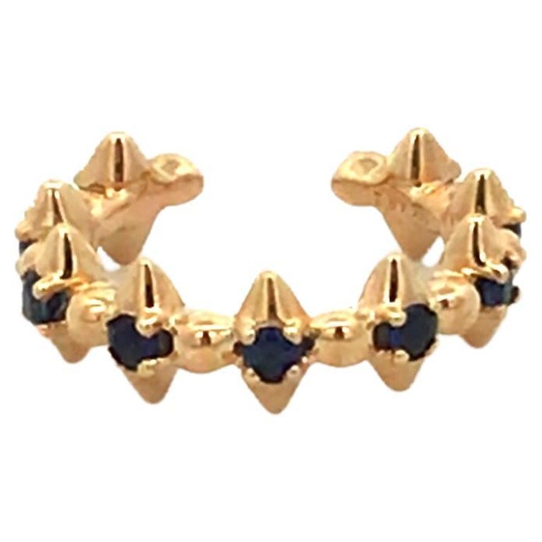 Adina Reyter One of a Kind Thin London Sapphire Spike Ear Cuff For Sale ...