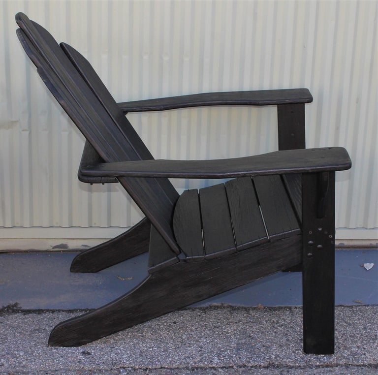 Adirondack Chairs in Black Paint / Pair at 1stdibs