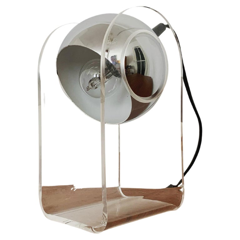 Adjustable Acrylic Space Age Table Lamp For Sale at 1stDibs