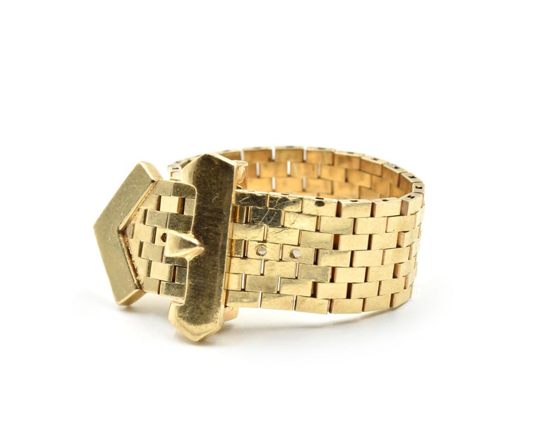 Adjustable Belt Ring 14 Karat Yellow Gold at 1stDibs