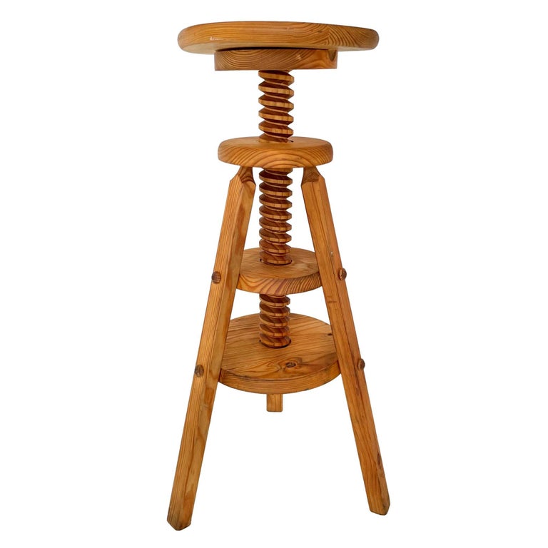 Adjustable French Stool at 1stDibs | adjustable stool wood